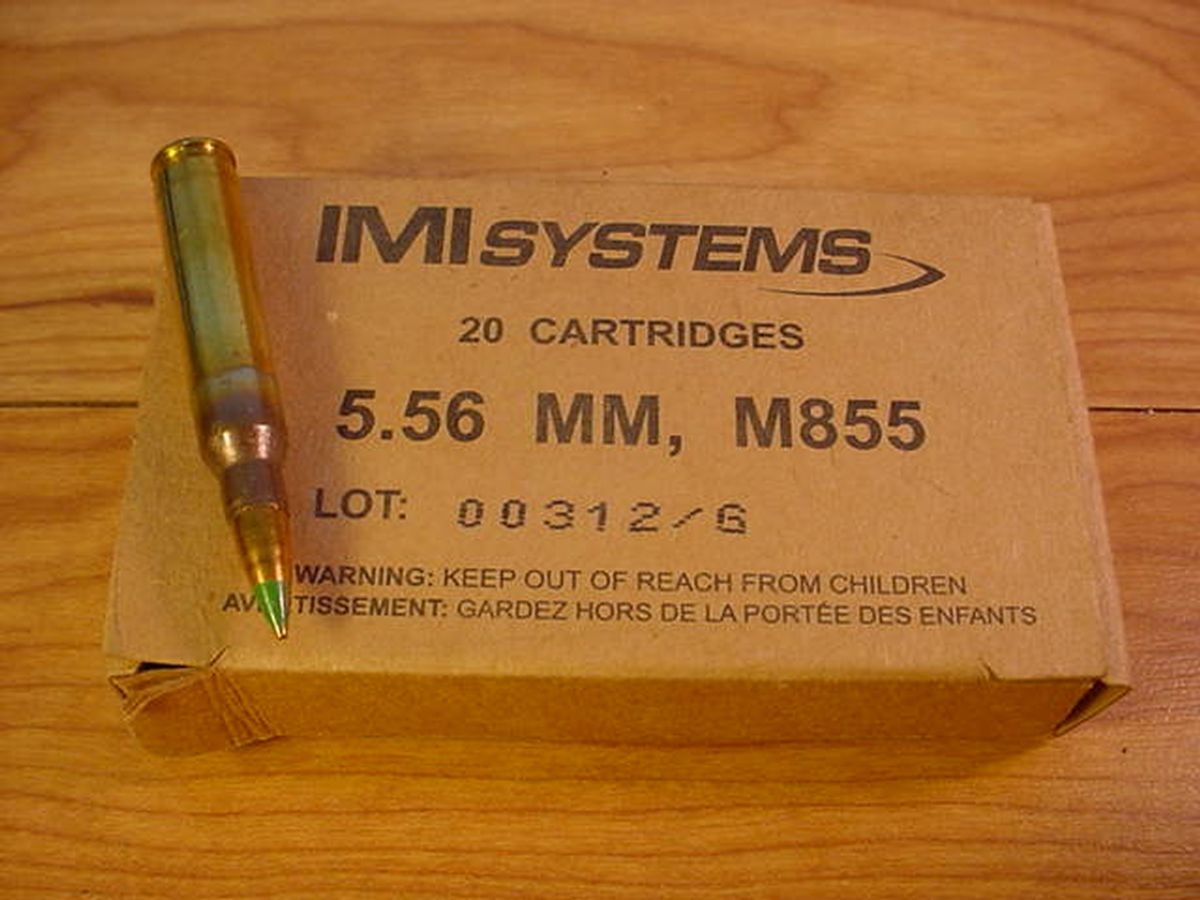 Box of Israeli Military Industries M855 5.56mm Full Metal Jacket Penetrator