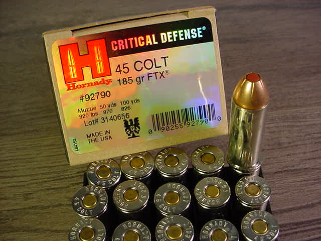 Box Of Hornady Critical Defense Ftx .45 Colt Jacketed Hollow Point ...