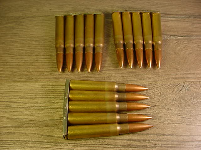 15 Rounds of Yugoslavian 8mm Mauser Full Metal Jacket on Stripper Clips ...