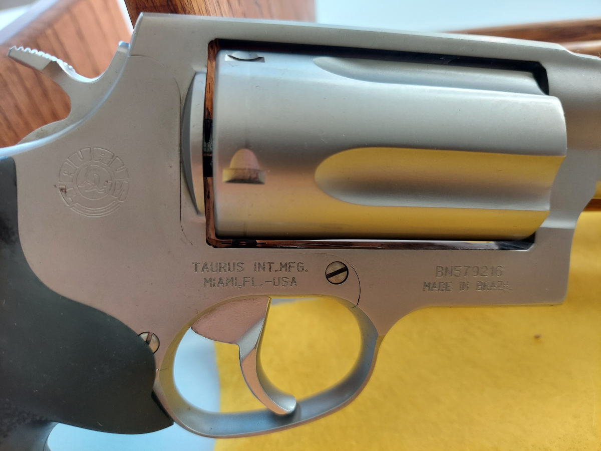 Taurus Judge 410 45 Brushed Stainless Steal 4 Inch Barrel With Day Glow ...