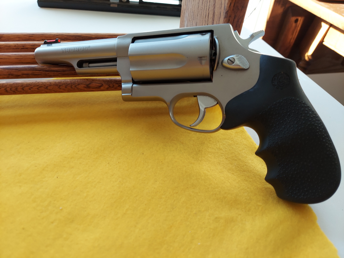 Taurus Judge 410 45 Brushed Stainless Steal 4 Inch Barrel With Day Glow ...