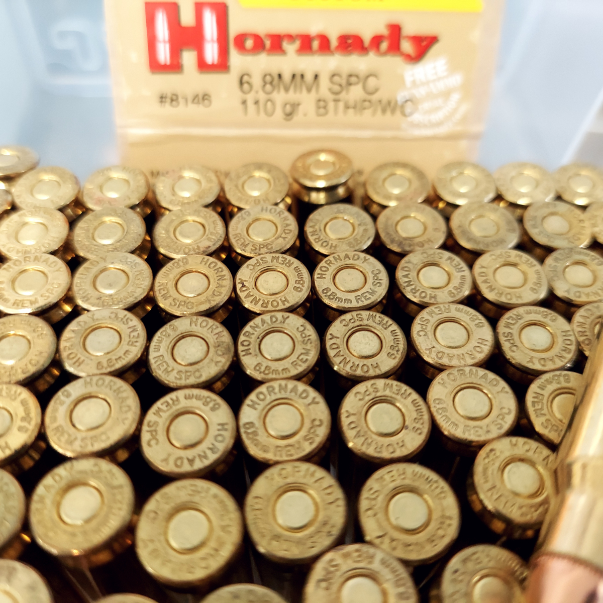 Ammo Hornady,Rem, One Box Of Hornady 110 Gr Bthp/Wc 72 Rounds Ibox6.8 ...