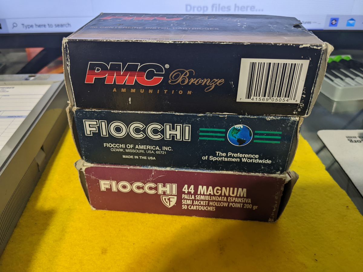 Fiocchi/Pmc/ Three Boxes Of 44 Mag Factory And Two Boxes Of 44 Special ...