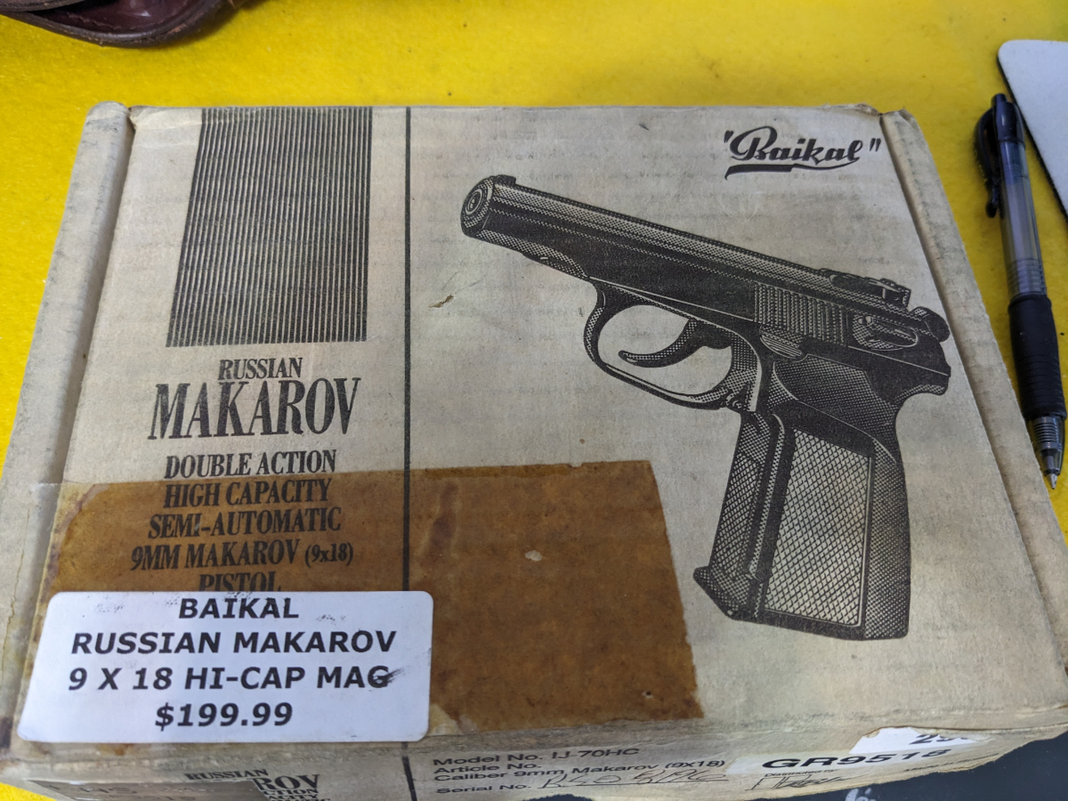Makarov Baikal Russian Box With No Gun Comes With Two Mags. And Mag ...