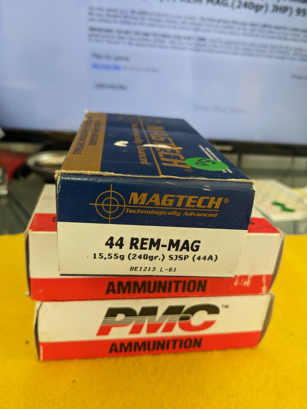44Mag UMC180 gr. JS/P(29)44mag Magtech 240grSJSP(44a)(50)44 REm MAG ...