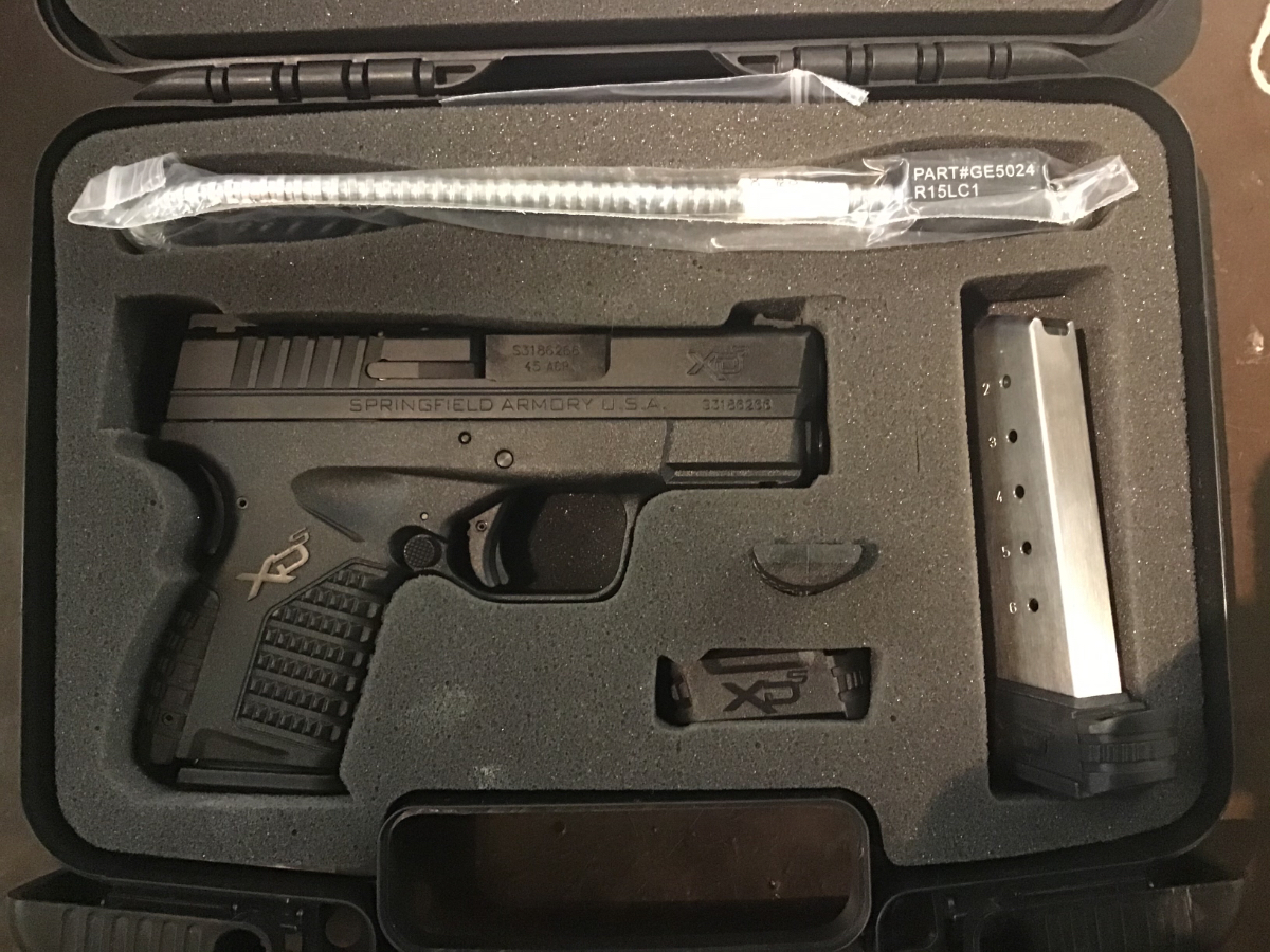 Springfield XDS-45 ACP Concealed Carry Single Stack .45 2 mags Brand ...