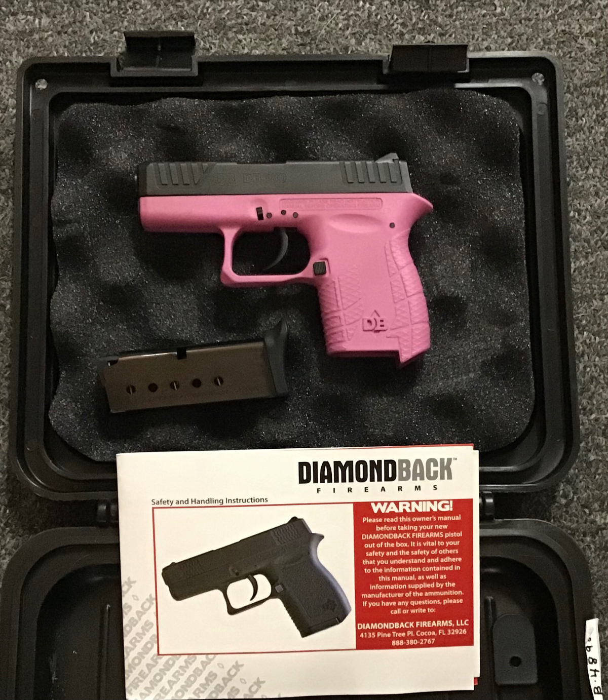 Diamondback Pink Concealed Carry .380 Acp New In Box. Mod Db380 .380 ...