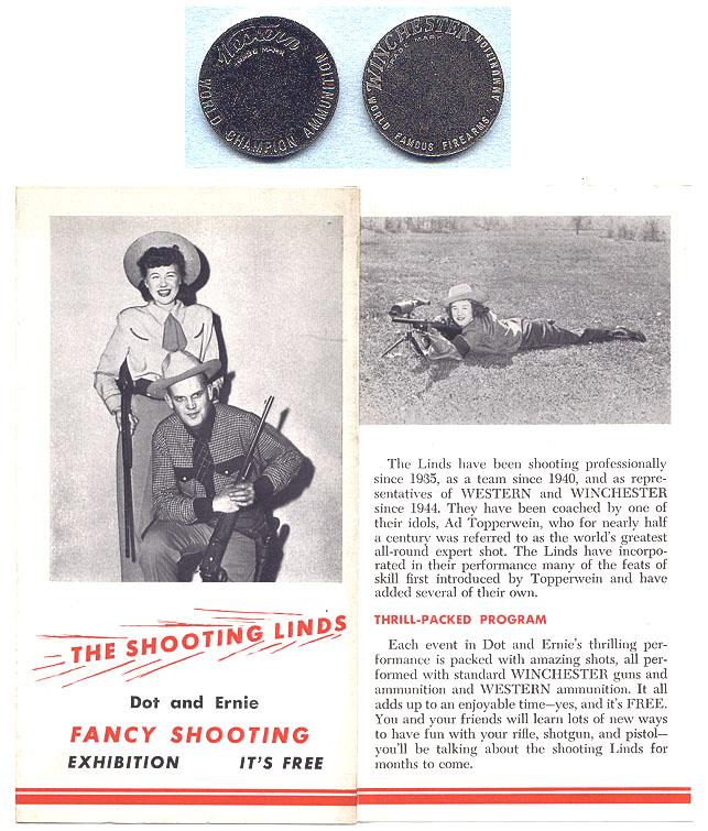 Winchester Ernie Lind Trick Shooting Flier & Token For Sale at ...