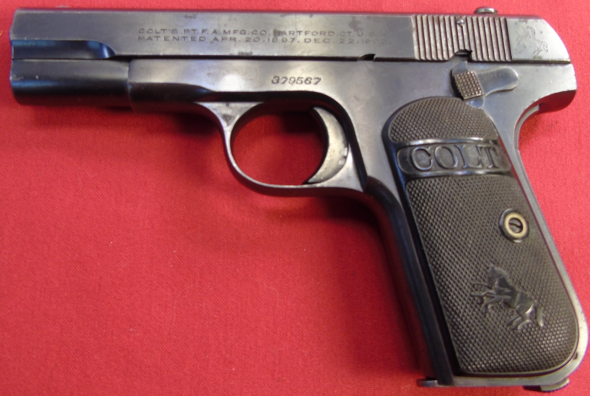 Colt Pt. Fa. Mfg. Co. Model 1903 Semi Auto Pistol. .32 Auto (7.65 ...