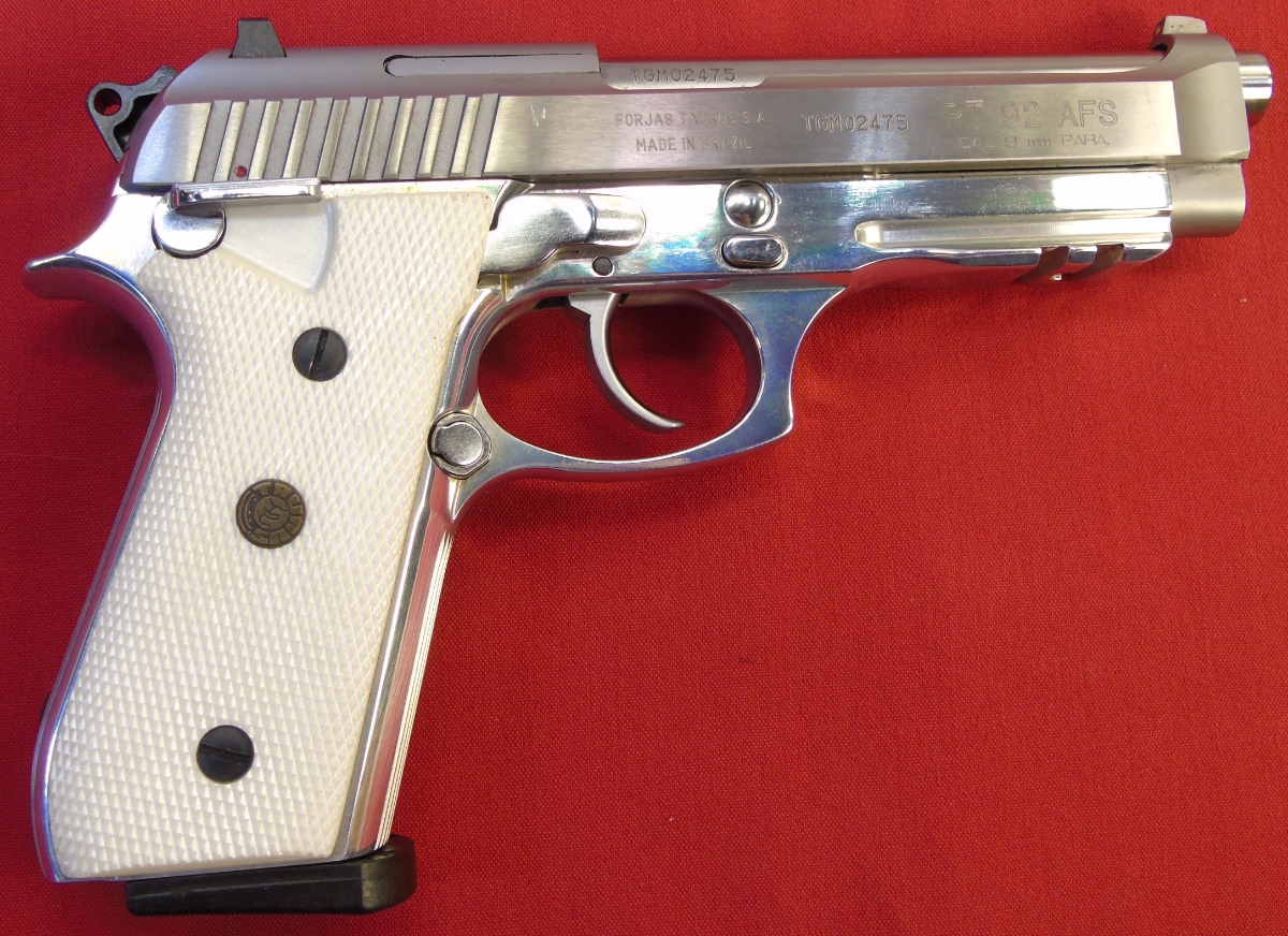 Taurus Model Pt 92 5" S S Semi Auto Pistol. 9mm Luger For Sale at ...