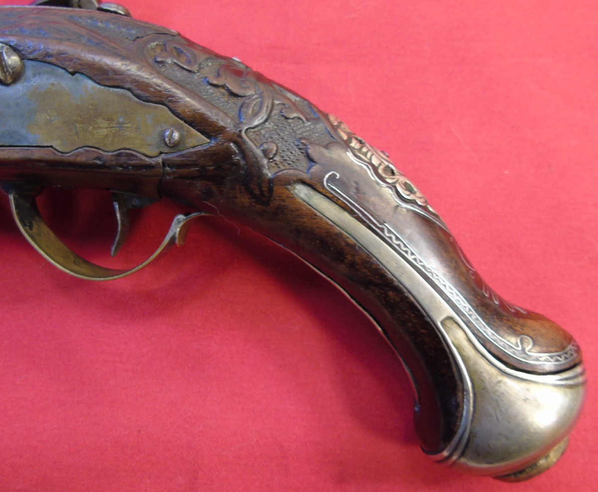 Middle Eastern? Very Ornate Flintlock Pistol. 62 Calibre Ball For Sale ...