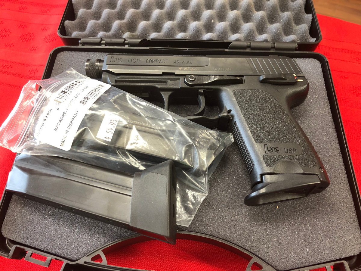 Hk Usp 45 Compact Tactical W/ Threaded .45 Acp For Sale at GunAuction ...