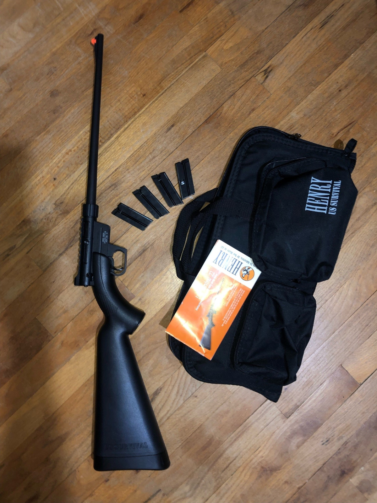 AR7 Survival Rifle w/Henry carry bag, four mags and free shipping .22 LR 17275575 - GunAuction.com