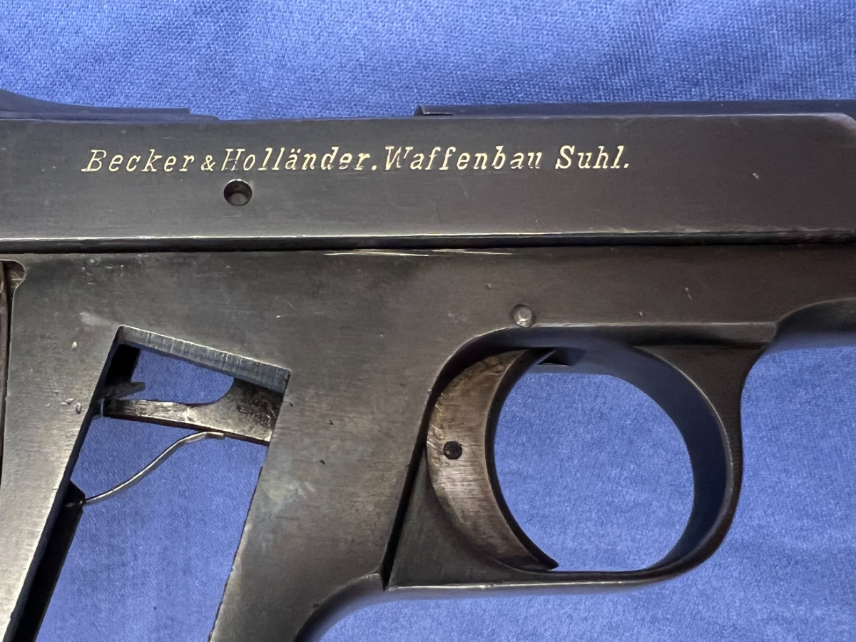Becker And Hollander Imperial Army Accepted Beholla With Holster 7.65mm ...