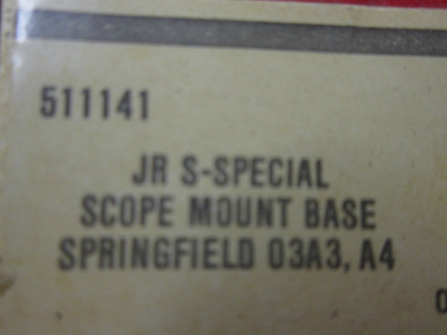 Redfield Special Scope Mount Base For Springfield 03a3 A4 New In The ...