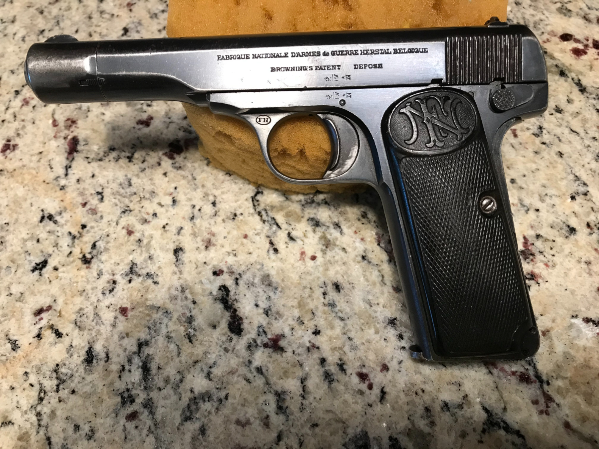 Fabrique National Dutch Fn Model 7.6 Ca Browning Pat. Pre Wwii .380 Acp ...