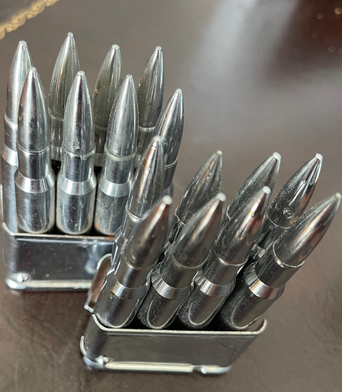 US Government Issue M1 Garand Enbloc Clips with bullets SILVER COLORED ...