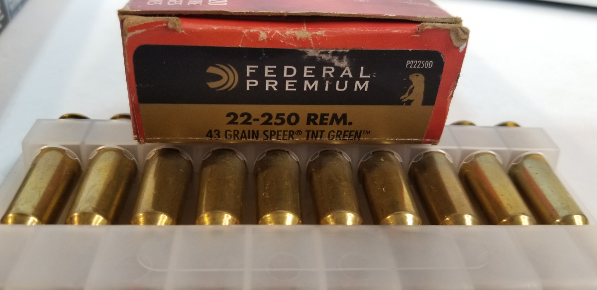 Federal Cartridge Corporation Federal 22-250 Ammo 43 Gr Speer Tnt Green ...