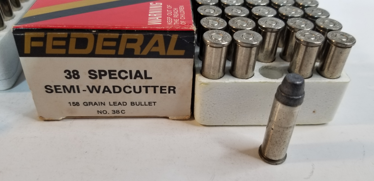Federal Cartridge Corporation 2 FULL BOXES OF FEDERAL 38 SPECIAL AMMO 158 GR SEMI WADCUTTER ...
