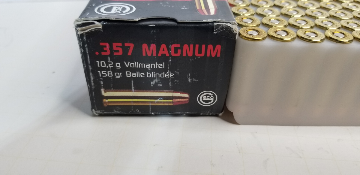 Winchester 1 Full Box Of 357 Mag 158 Gr Fmj Brass Case .357 Magnum For ...