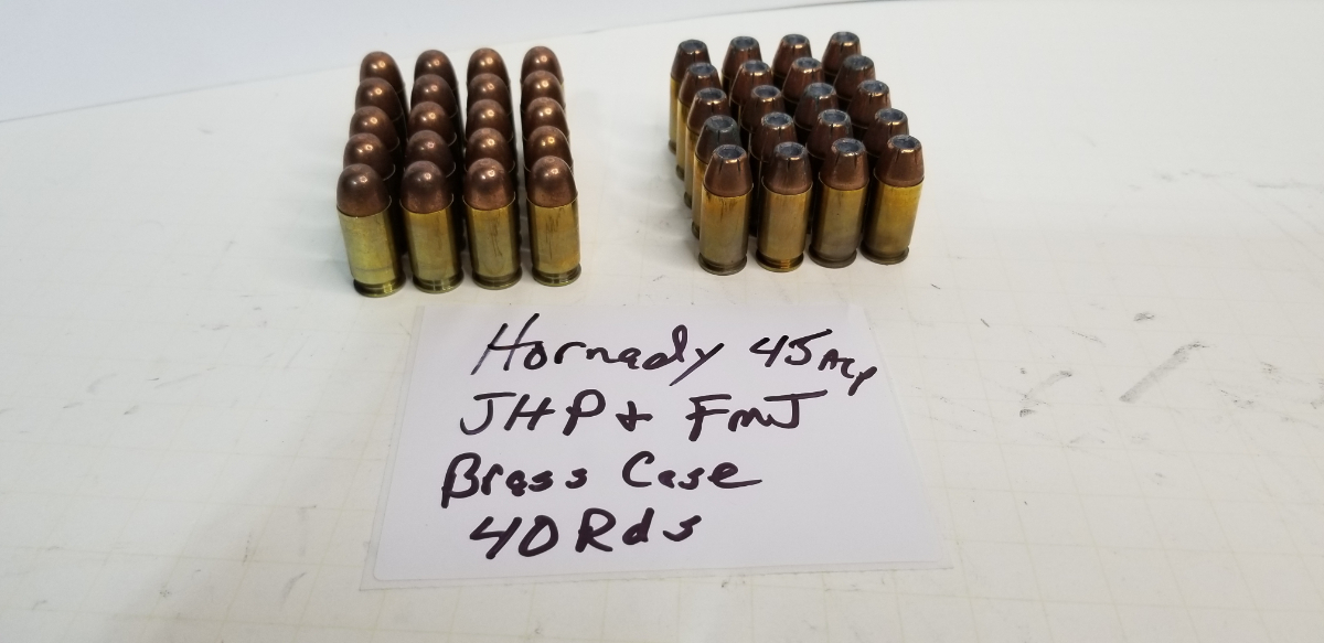 Hornady 45 Acp Jhp & Fmj .45 Acp For Sale at GunAuction.com - 17316049