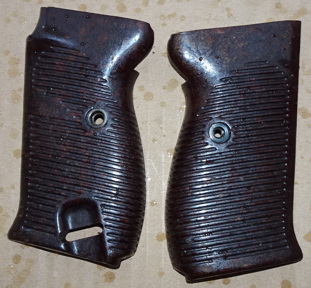 Nazi P-38 Grips, Dark Brown Bakelite, Not Reproductions .38 Special For Sale at GunAuction.com ...
