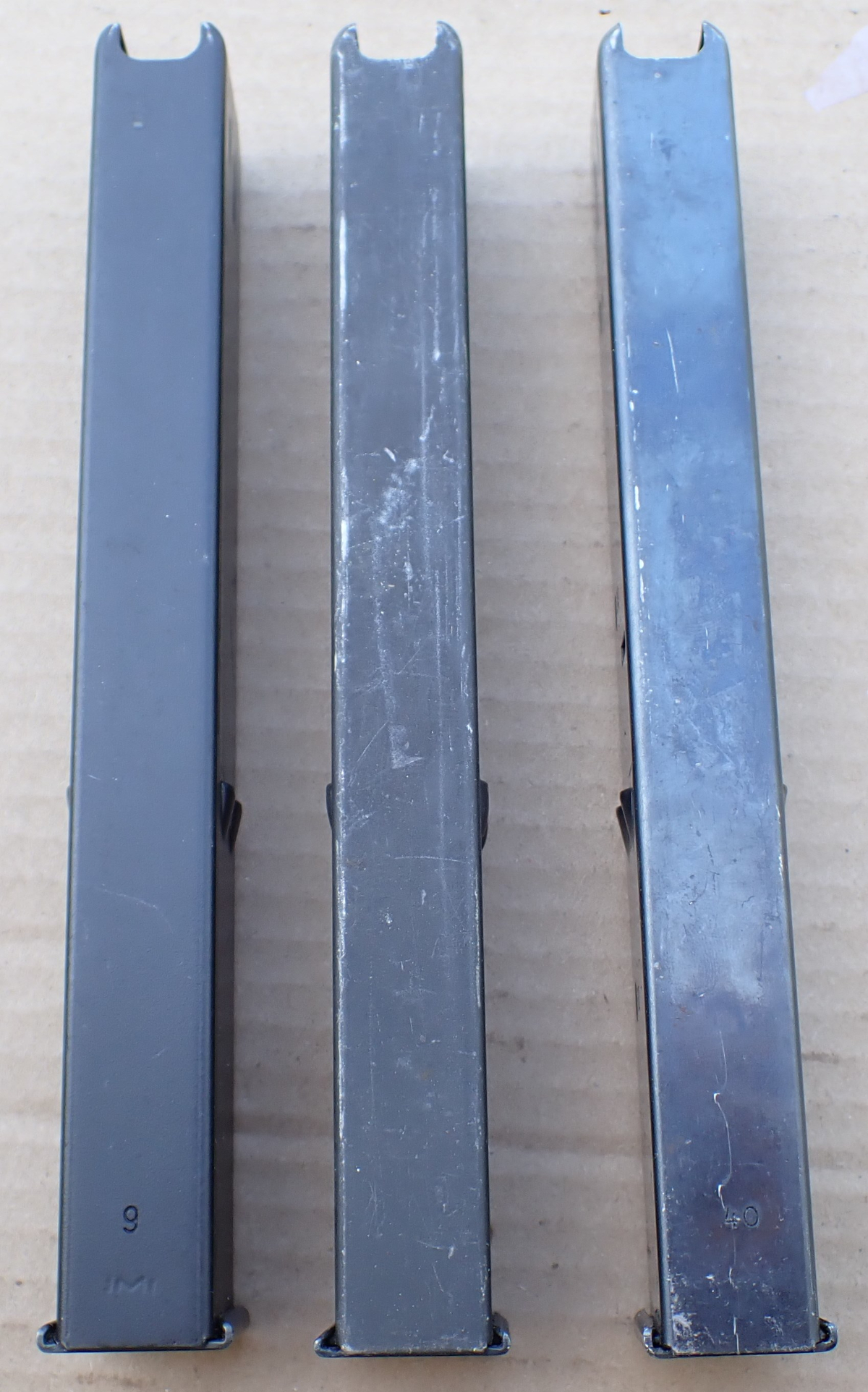 UZI MILITARY 32 ROUND MAGAZINES, THREE(3), USED, IMI MANUFACTURE ...