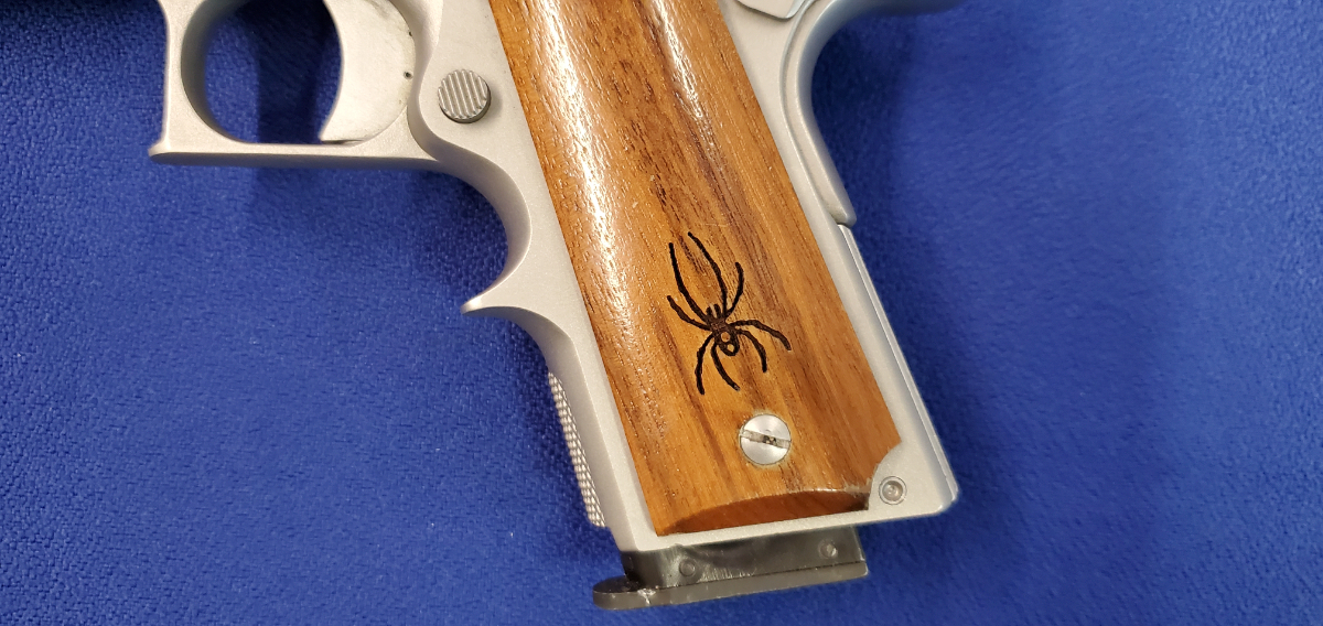 Safari Arms 1911 Frame Colt Slide Barrel And Mag Custom Wood Grips .22 ...