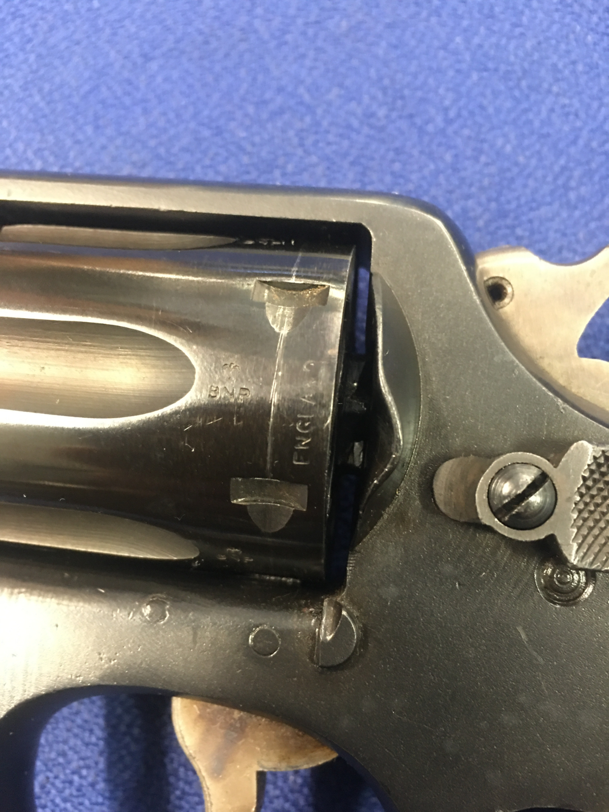 Smith & Wesson VICTORY, LEND LEASE, ENGLISH STAMPED, CHAMBERED IN .38 S ...