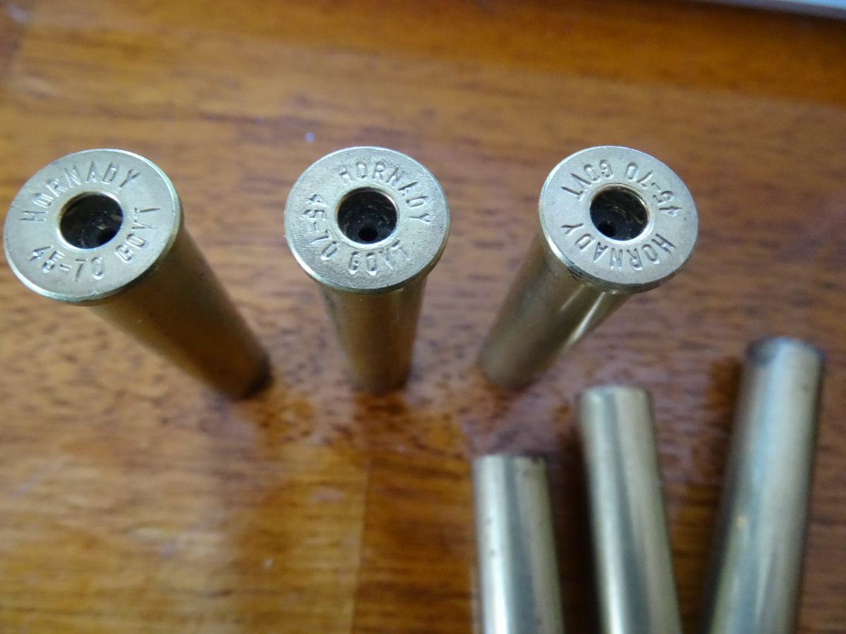 33 Once Fired Hornady 45-70 Brass Casings Tumbled, Sized And Deprimed ...