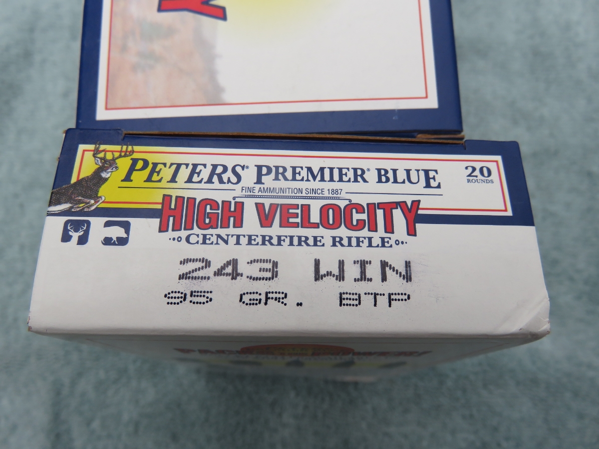 Remington - Peters Remington / Peters Premier Blue 100rds. .243 Win. 95 ...