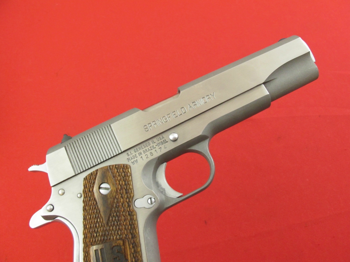 Springfield Model 1911-A1 45acp, 5in Stainless, Milspec Gi, W/Box, No ...