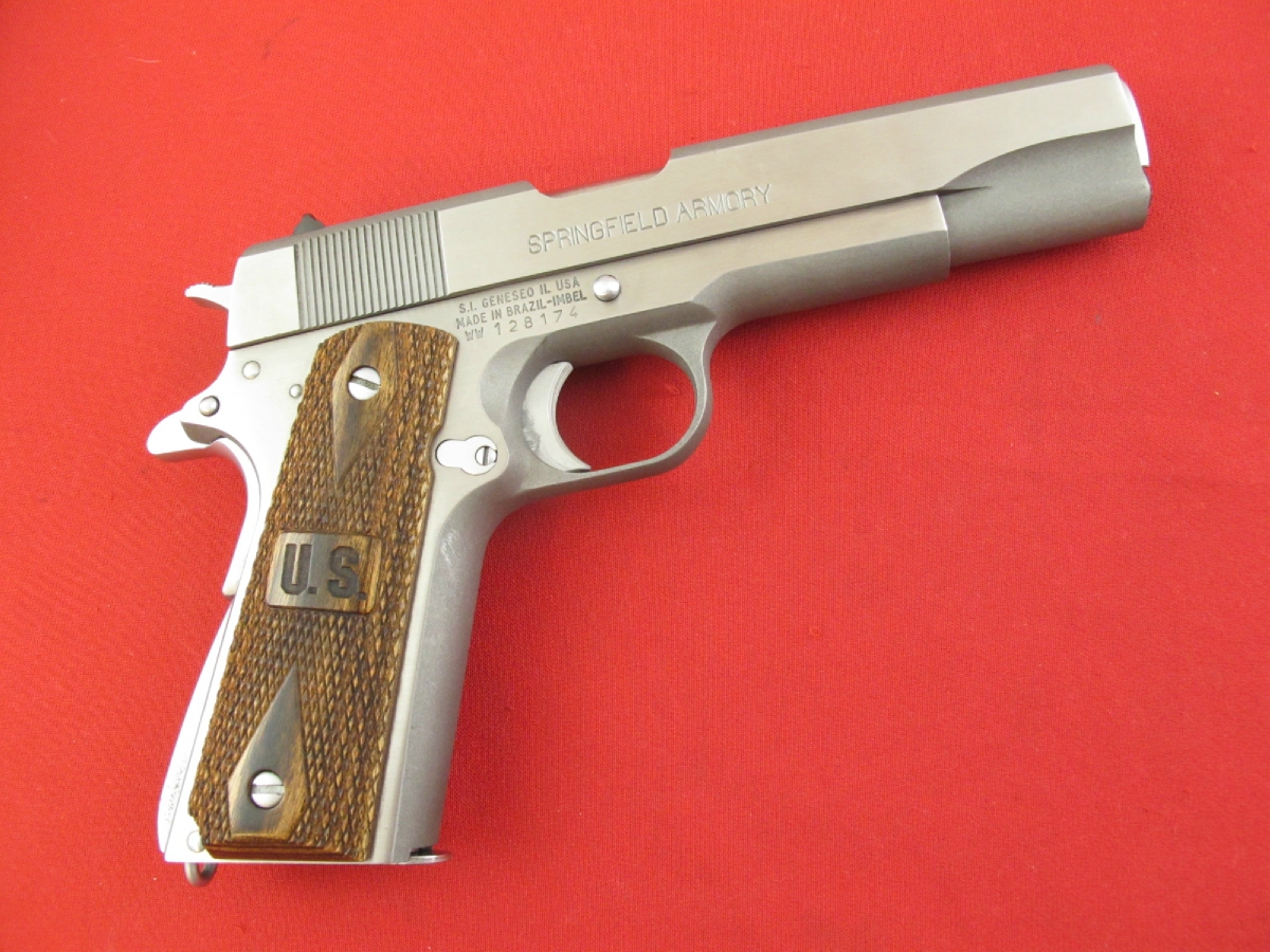 Springfield Model 1911-A1 45acp, 5in Stainless, Milspec Gi, W/Box, No ...