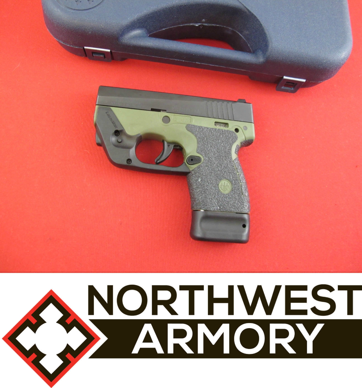 Beretta Nano 9mm, OD Green, w/Lasermax, Night Sights, & Box, **NO RESERVE**