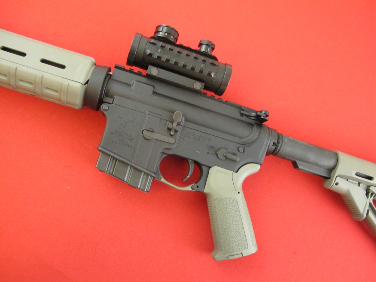Stag Arms Model Stag-15 556, Foliage Magpul Furniture, W/Reddot Scope ...