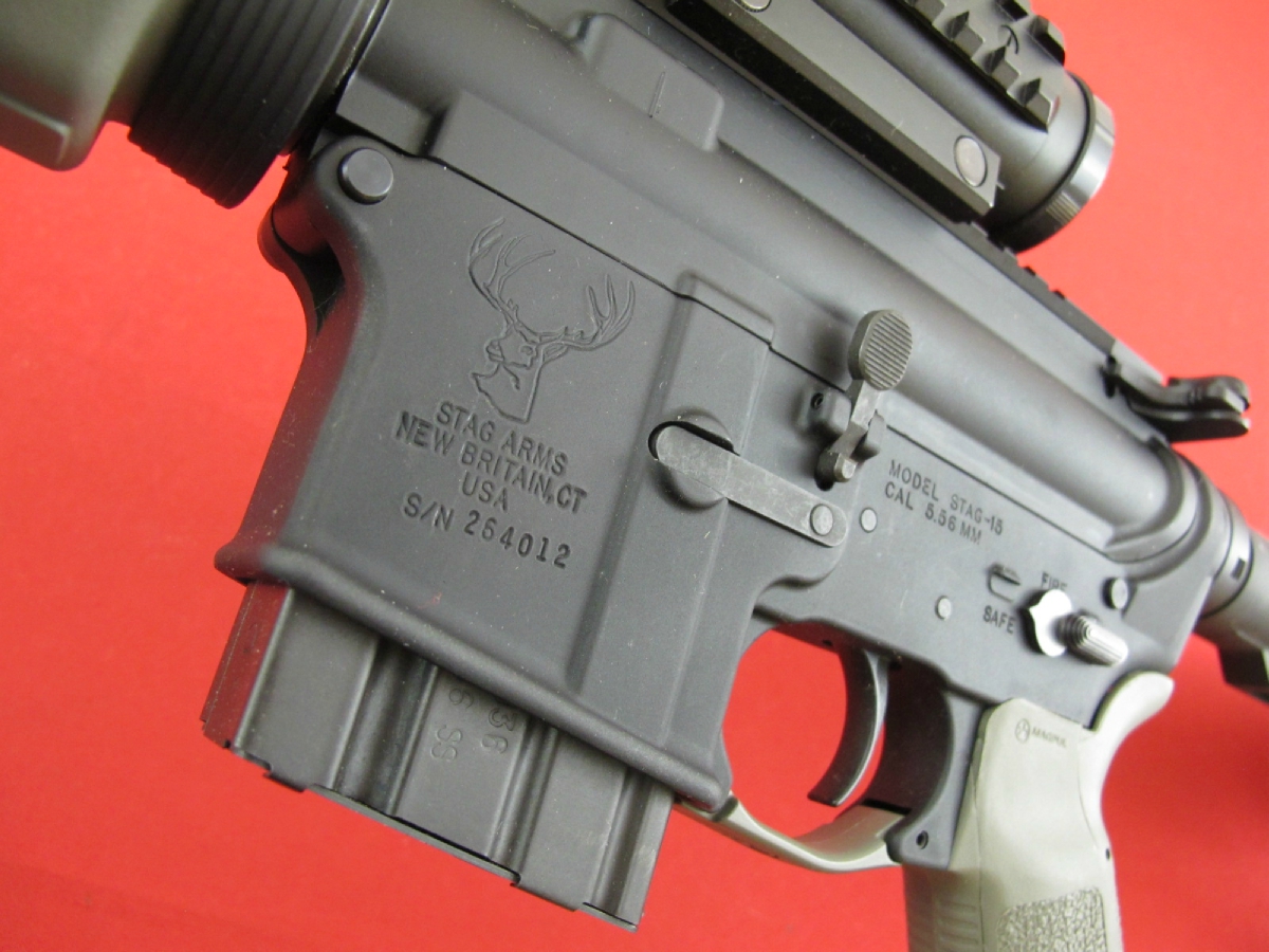 Stag Arms Model Stag-15 556, Foliage Magpul Furniture, W/Reddot Scope ...