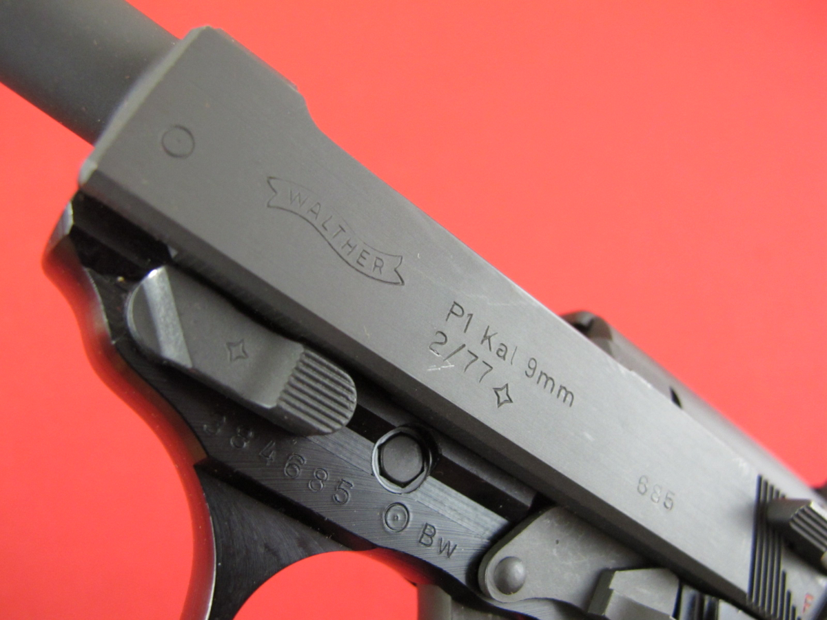Walther Model P1 9mm, Mfg 1977, 5in Blue, Nice, No Reserve 9mm Luger ...