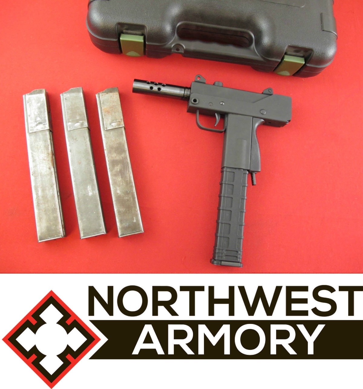 MasterPiece Arms Mini 9 9mm, 8in Barrel w/Muzzle Brake, 4 Mags & Box ...