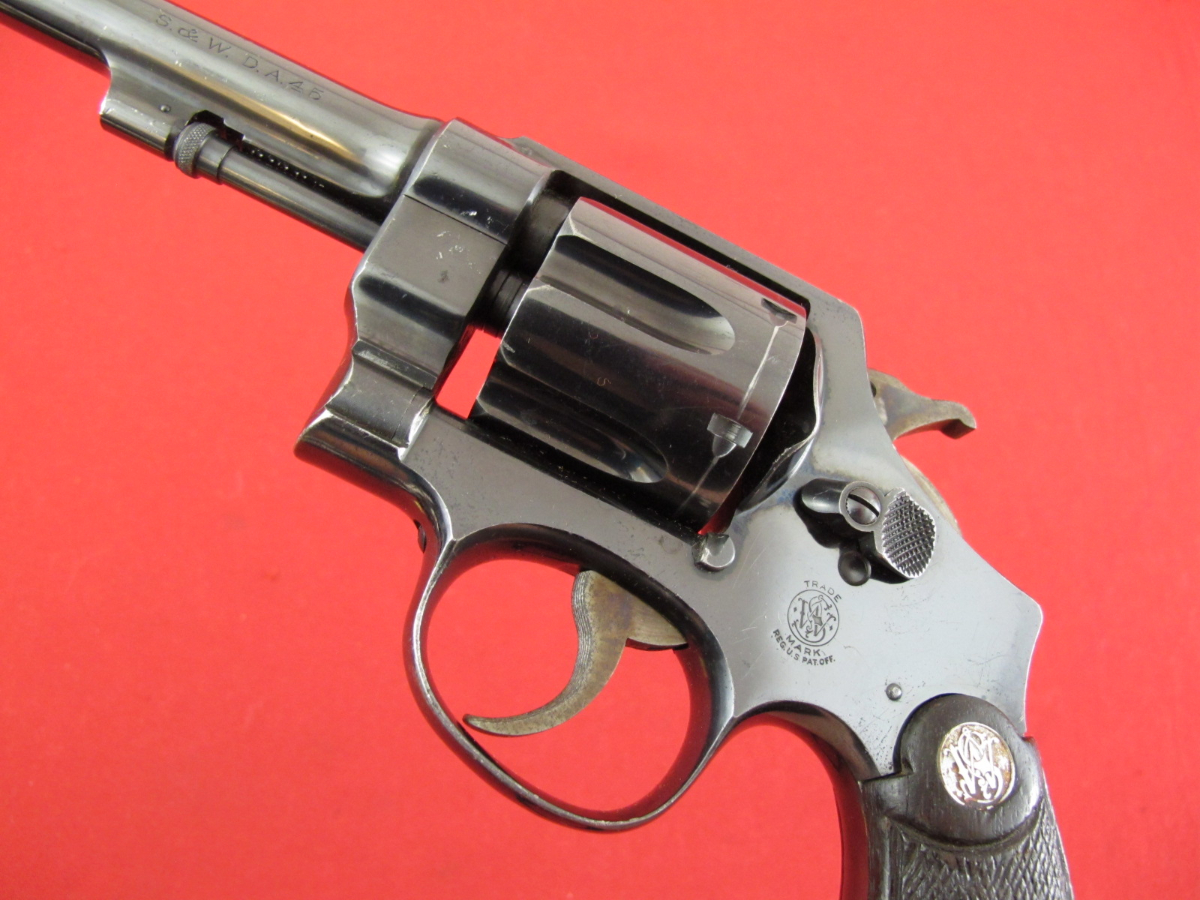 Smith & Wesson Model 1917 45acp, Brazilian Contract 1937, 5.5in Blue, C&R Ok, No Reserve .45 Acp ...