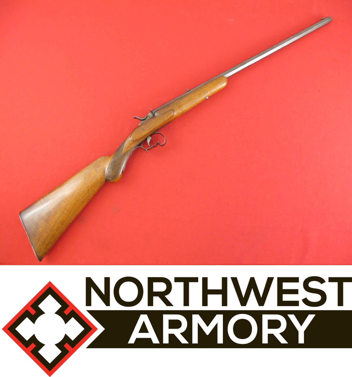 Belgium Flobert Single Shot Parlor Rifle, 22lr, 22in Oct, Checkered ...