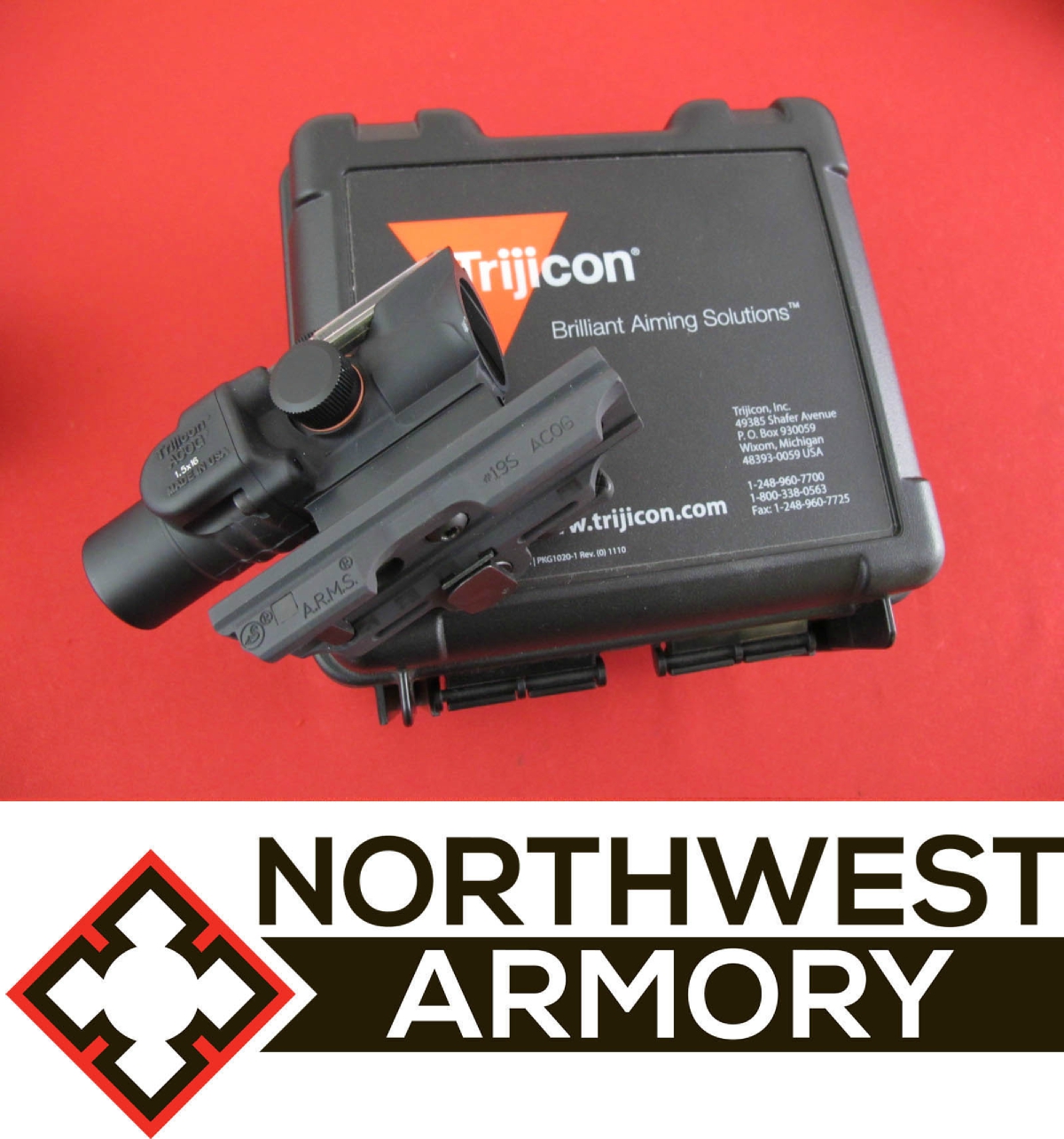 Trijicon Acog TA44 Compact 1.5x16mm Scope, Dual Illuminated Ring 2 MOA ...