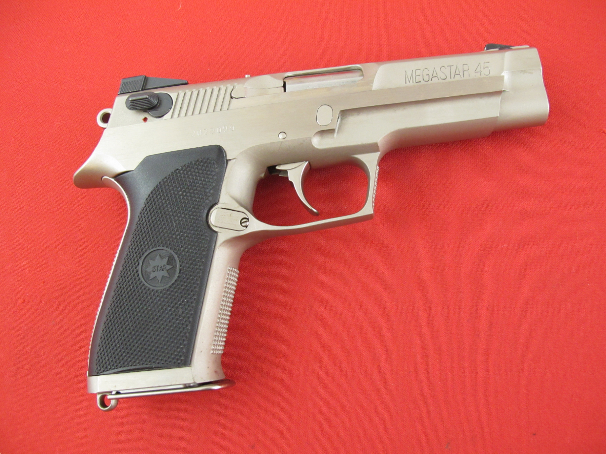 Star Megastar 45acp, 4.5in Starvel ( Nickel ), W/Box, No Reserve .45 ...