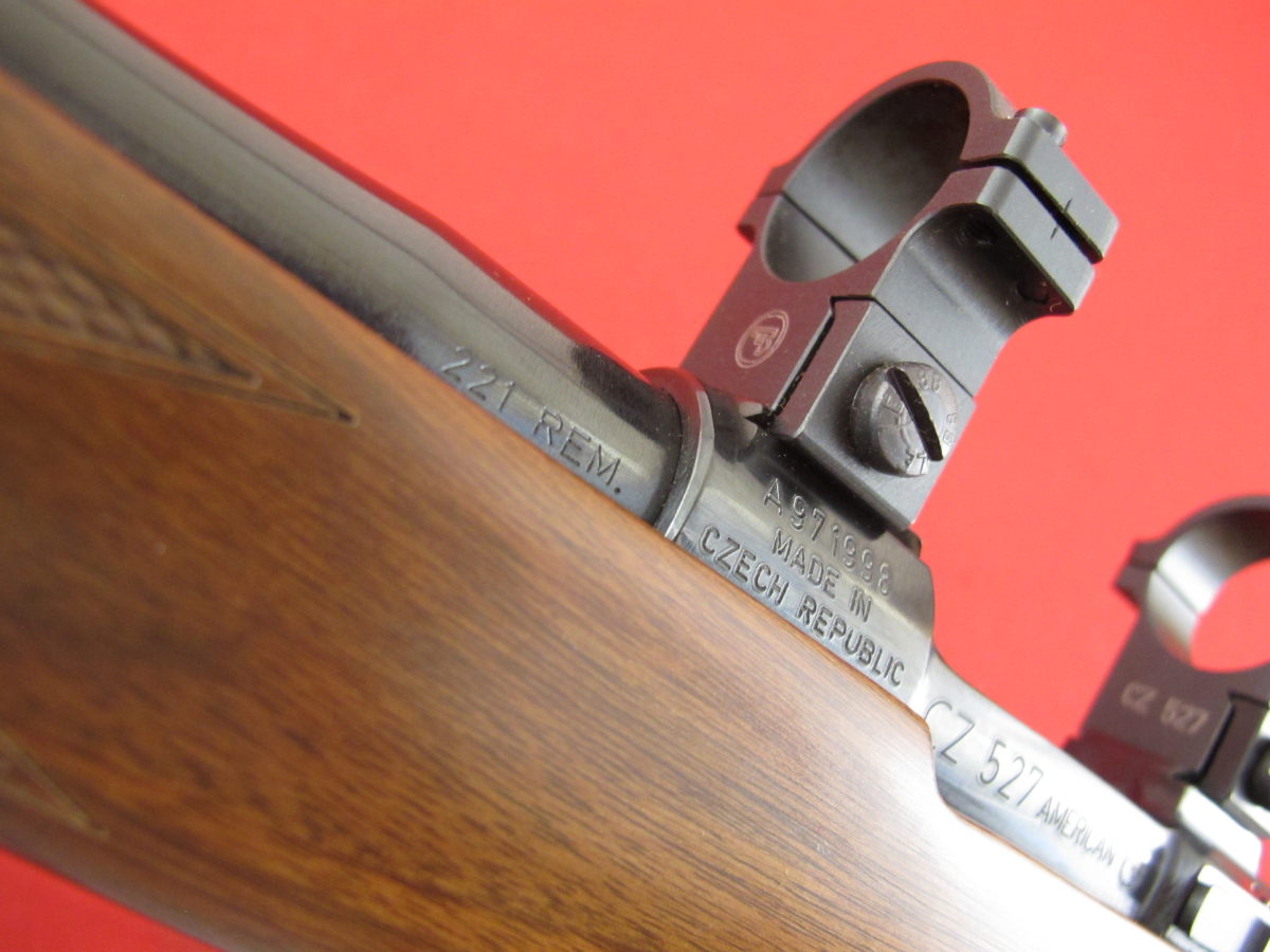 Cz Model 527 American 221 Fireball, 22in Blue/Wood, W/Rings, Nice, No ...