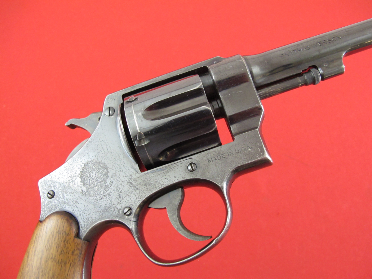 Smith & Wesson Model 1917 45acp, Brazilian Contract 1937, 5.5in Blue, C&R Ok, No Reserve .45 Acp ...