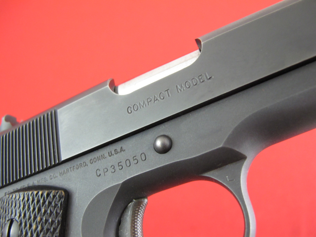 Colt Model M1991a 45acp, Compact Model, 3.5in Blue, No Reserve .45 Acp ...