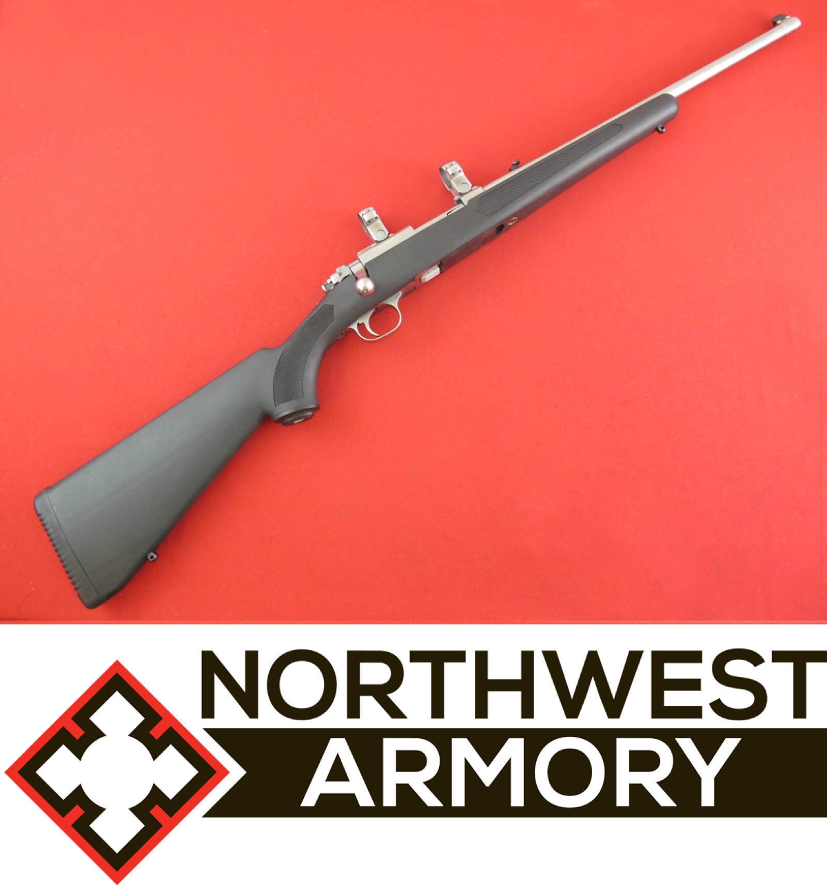 Ruger Model 77/357 357mg, 18.5in Stainless/Synthetic, W/Rings, No ...