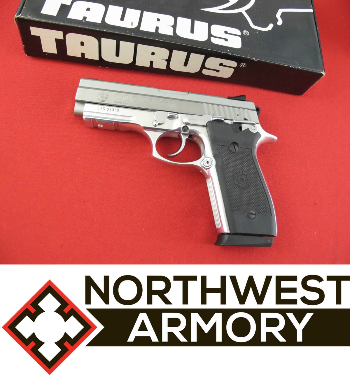 Taurus Model Pt38s 38 Super, 4in Stainless, W/Box, No Reserve .38 Super ...