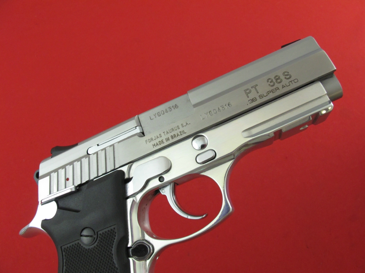 Taurus Model Pt38s 38 Super, 4in Stainless, W/Box, No Reserve .38 Super ...