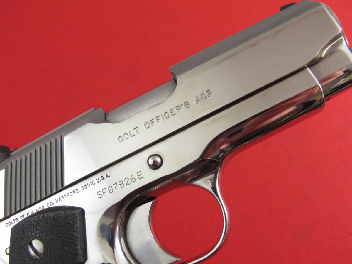 Colt Officers Acp 45acp, Mk Iv/Series 80, Ultimate Bright Stainless, W ...