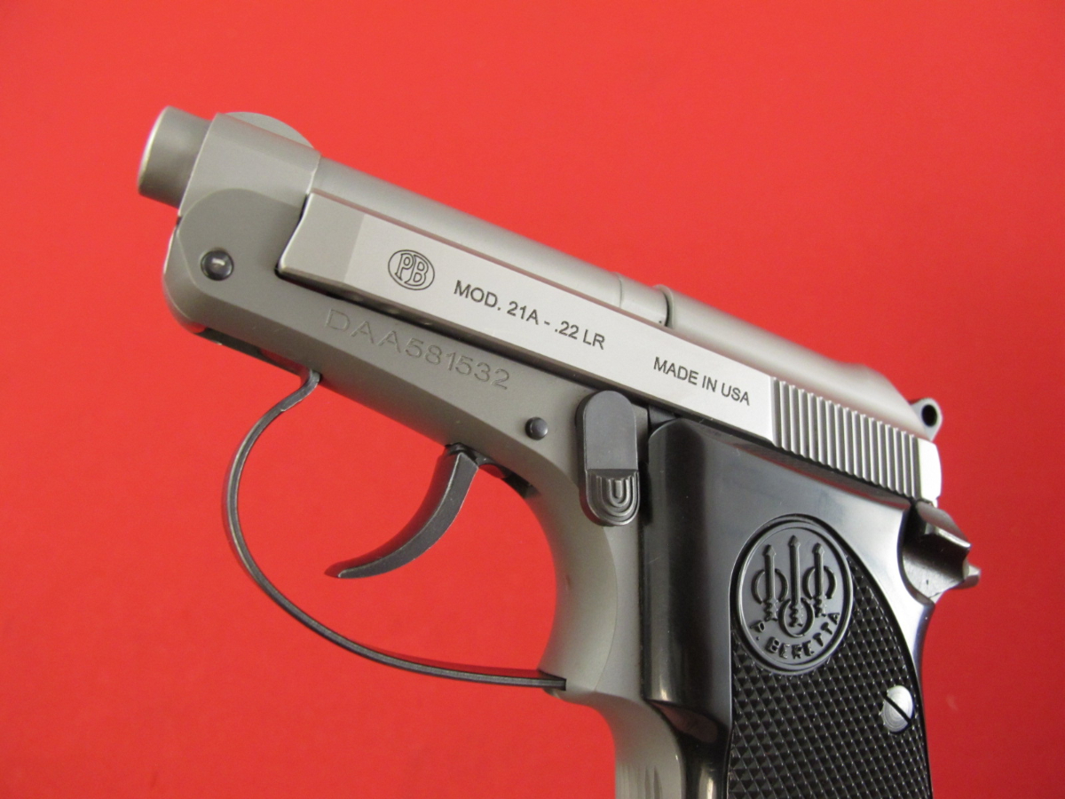 Beretta Model 21A 22LR, 2in Tip Up Barrel, Stainless, NO RESERVE .22 LR ...